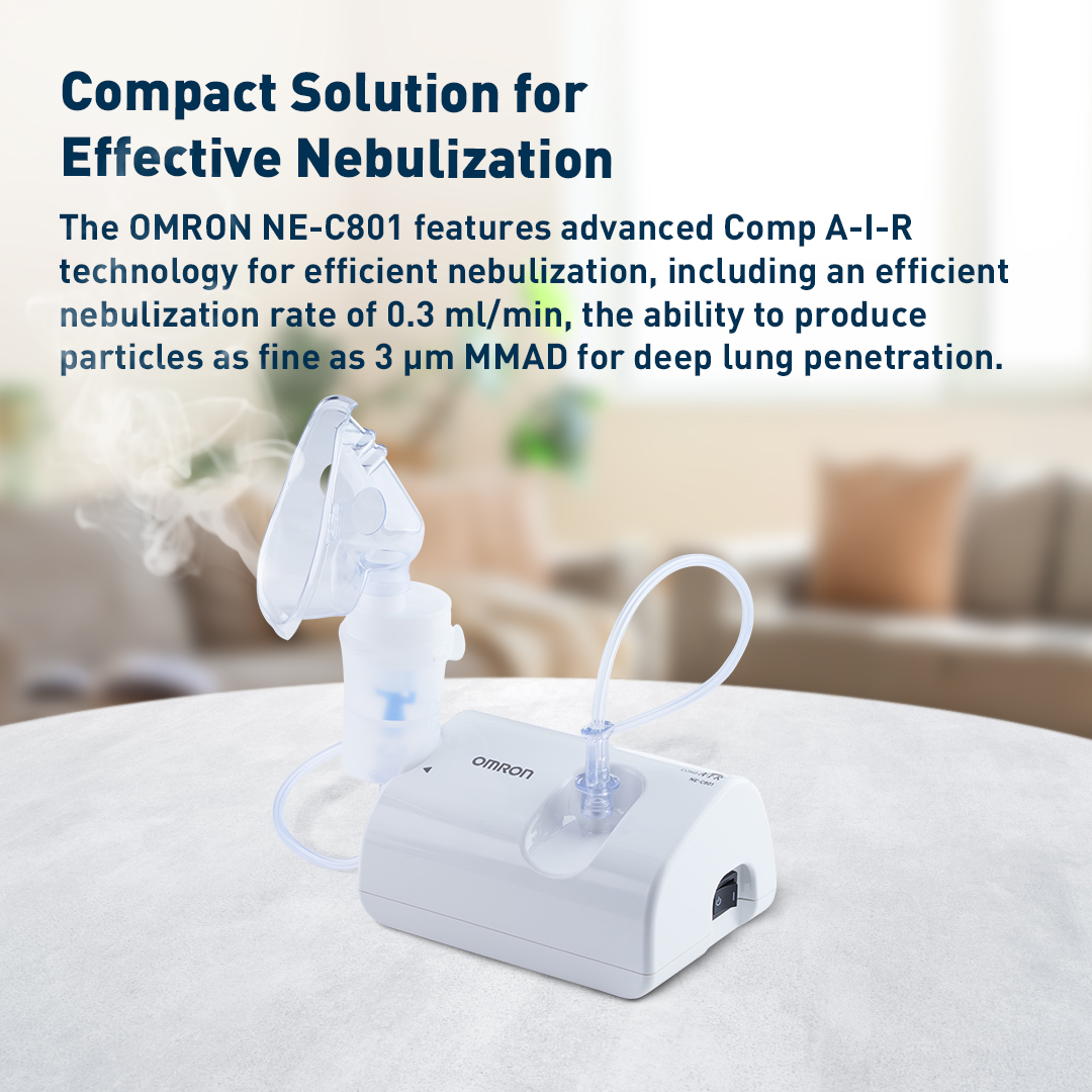 Omron NE-C801 Compressor Nebulizer Machine for Asthma with Complete Set ...