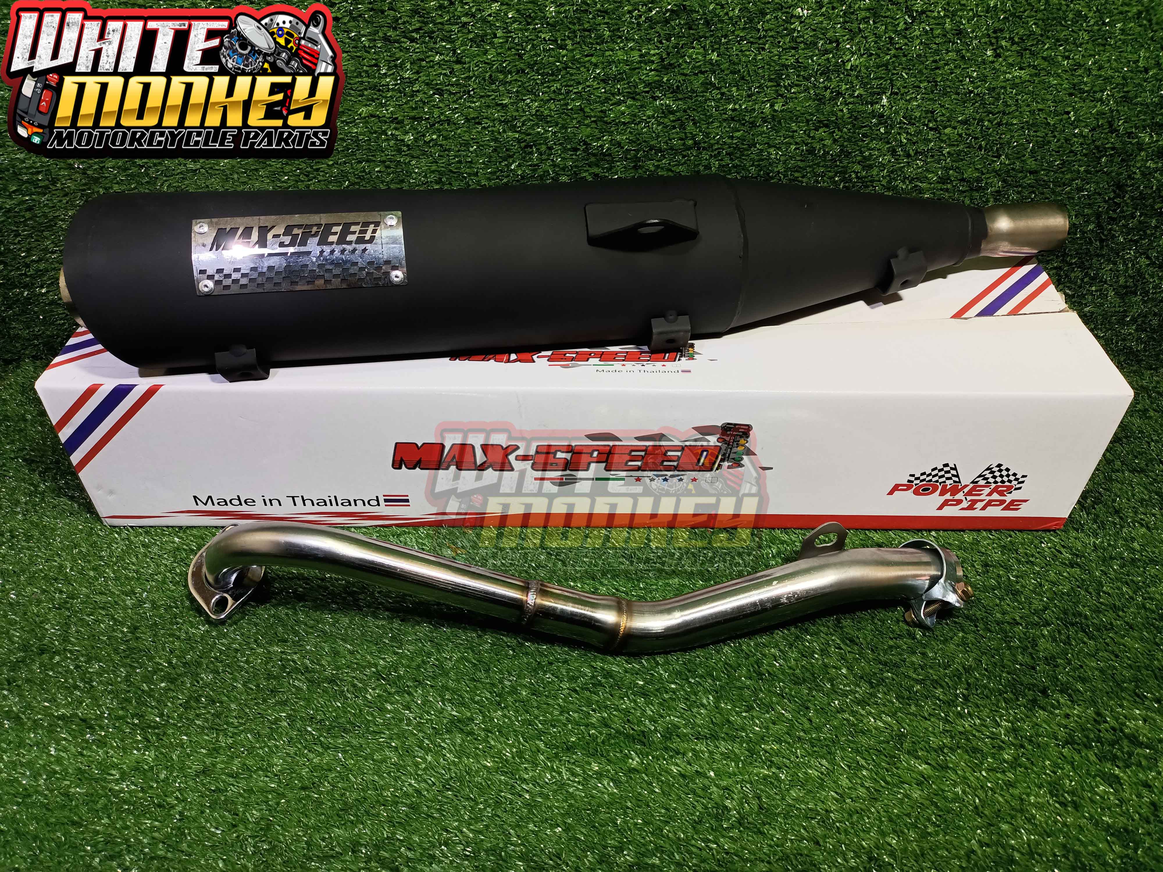 HONDA WAVE 125 / WAVE 100 MAX-SPEED POWER PIPE STAINLESS TIP/ EMBLEM ...
