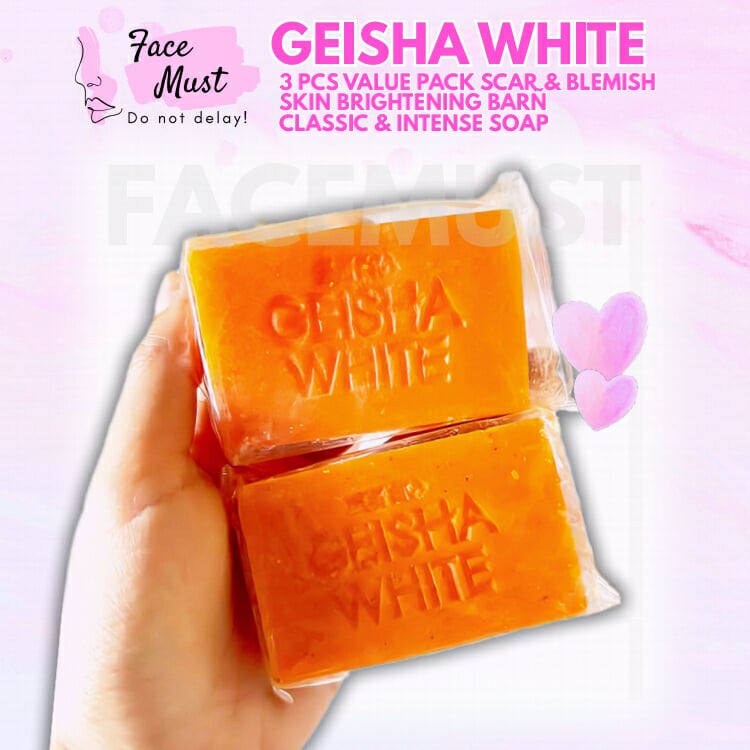 GEISHA WHITE ORIGINAL 3 PACKS INTENSE AND CLASSIC, SCAR & BLEMISH SKIN ...