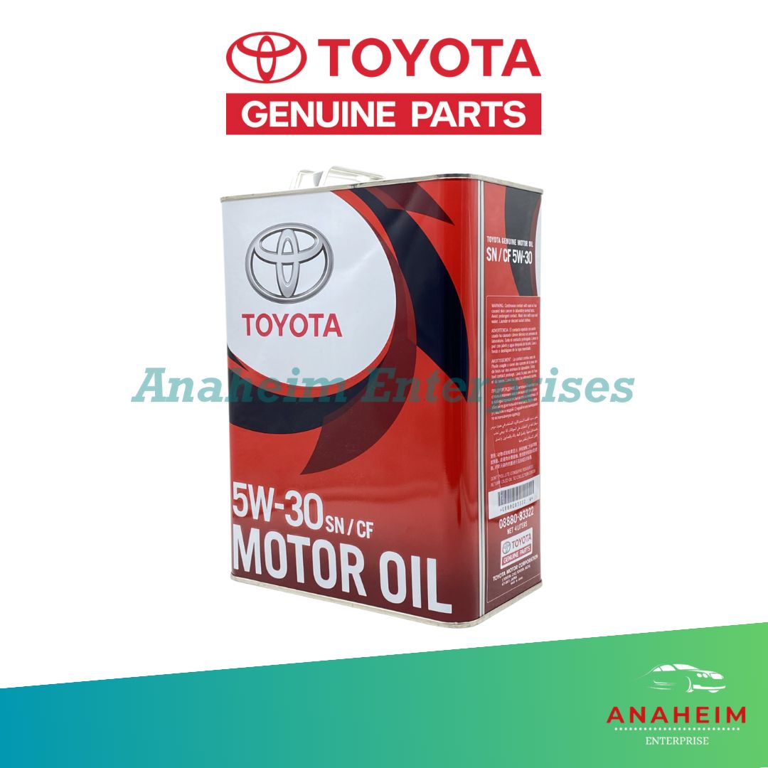 Toyota Genuine Motor Oil - Fully Synthetic SN / CF 5W-30 [4L] Gasoline & Diesel Engines | Shopee ...