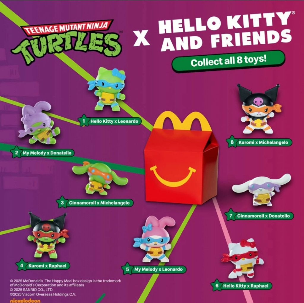Mcdo McDonald's Teenage Mutant Ninja Turtles / Hello Kitty & Friends ...
