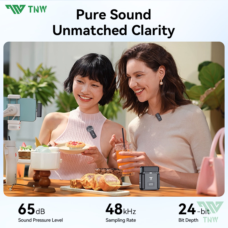 TNW A21 Dual Wireless Lavalier Microphone with Noise Cancellation ...