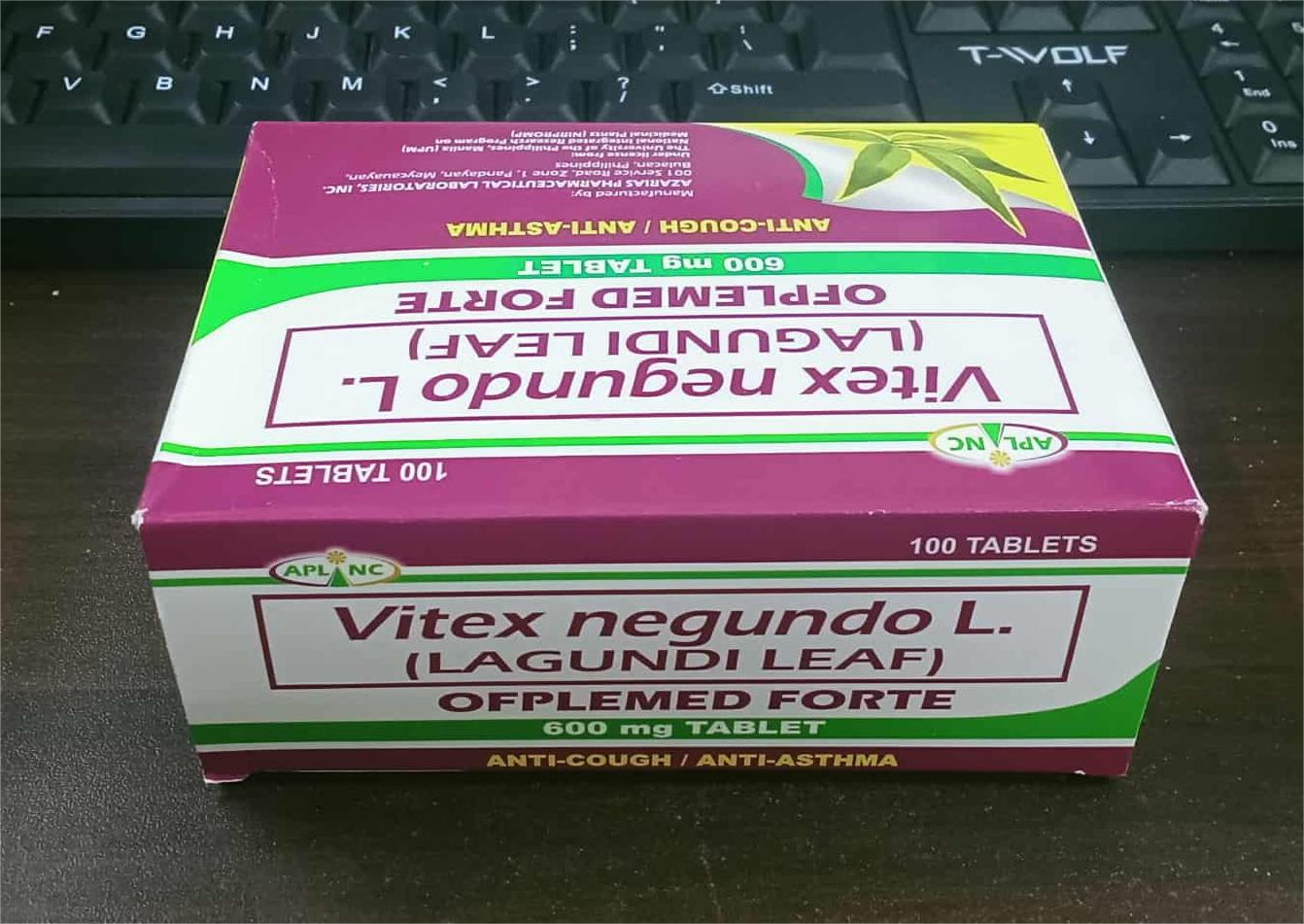 OFPLEMED FORTE Vitex negundo L. (Lagundi Leaf) 600mg tablet anti-cough ...