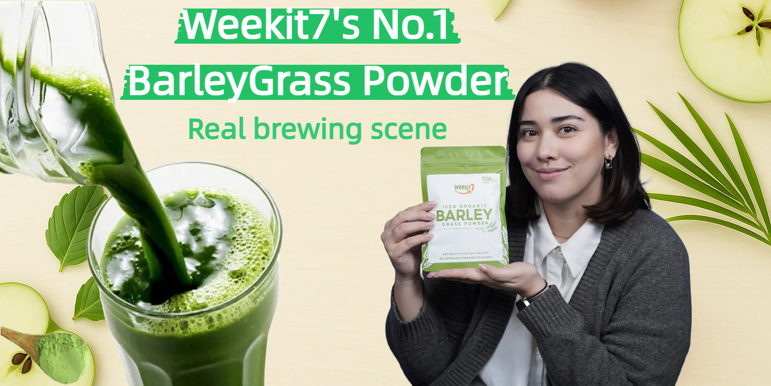 FDA Weekit7 Pure Barley Grass Juice Powder Organic Herbal Tea Beauty ...
