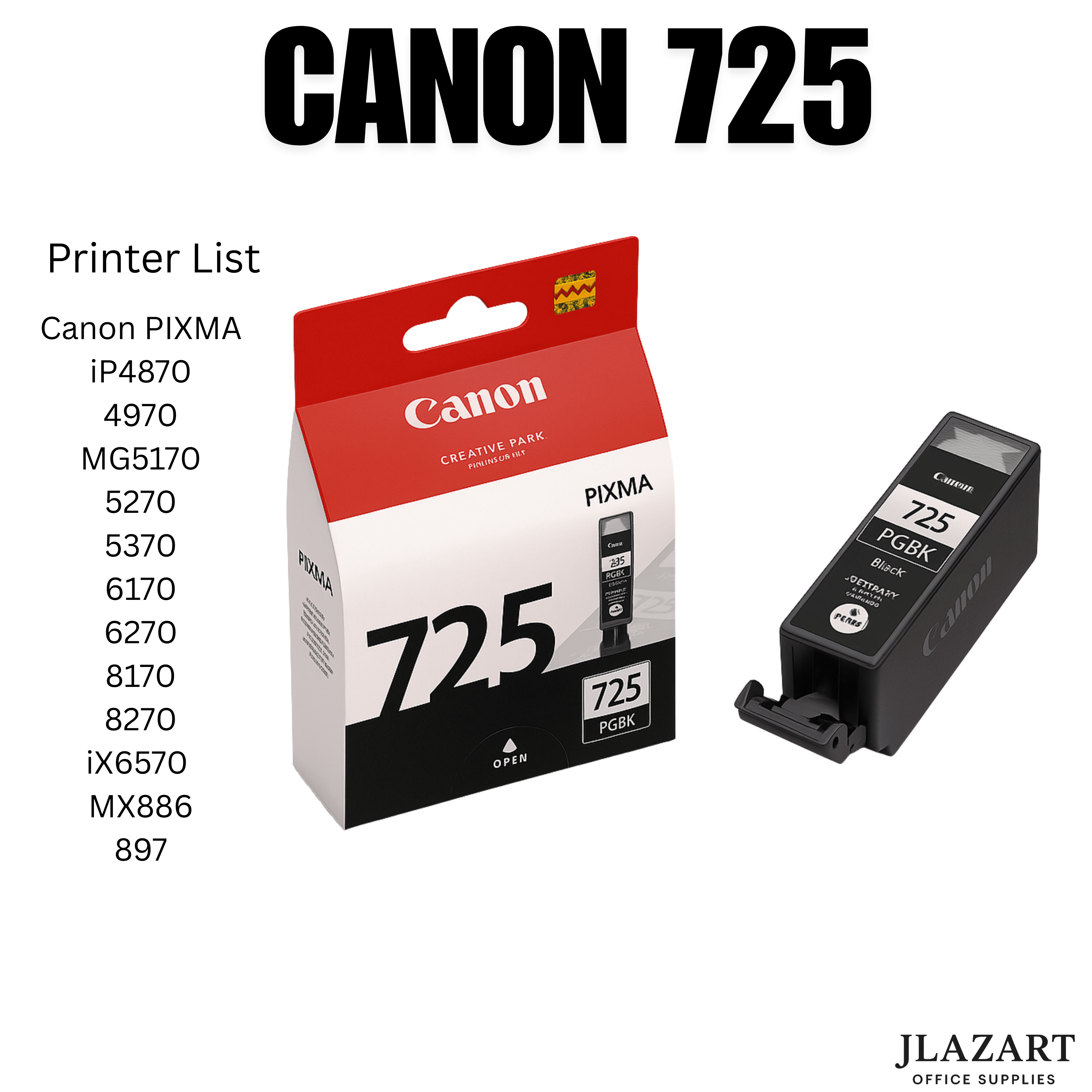Original Canon PG-725 PGBK Black Ink Cartridge for Canon PIXMA E500 E600 E510 | Shopee Philippines