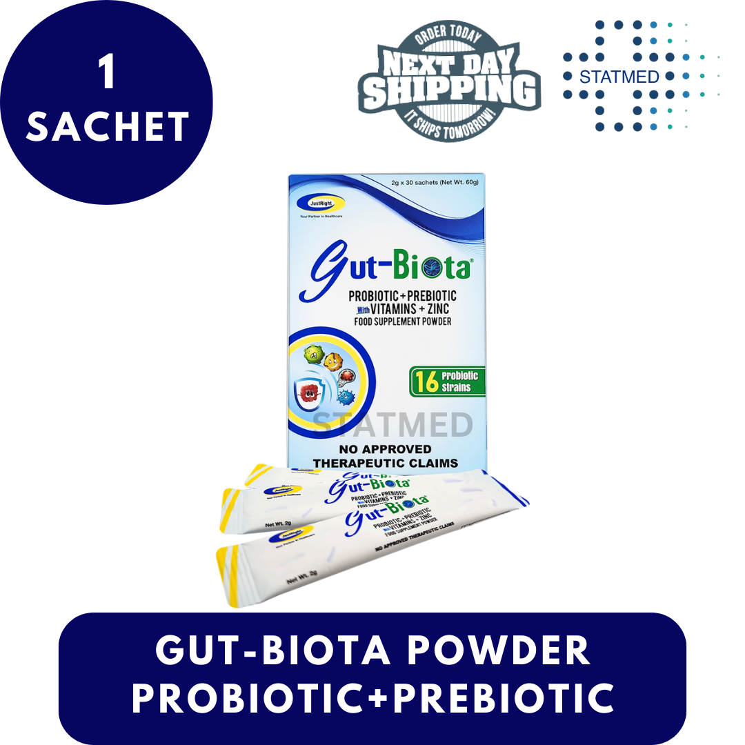 Gut-Biota Probiotic+Prebiotic+Vitamins+Zinc Powder 2g Sachet l 1 & 5 ...