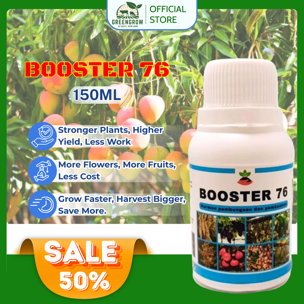 [ORIGINAL] BOOSTER 76 150ML | Liquid Fertilizer | For Rice, Vegetables ...