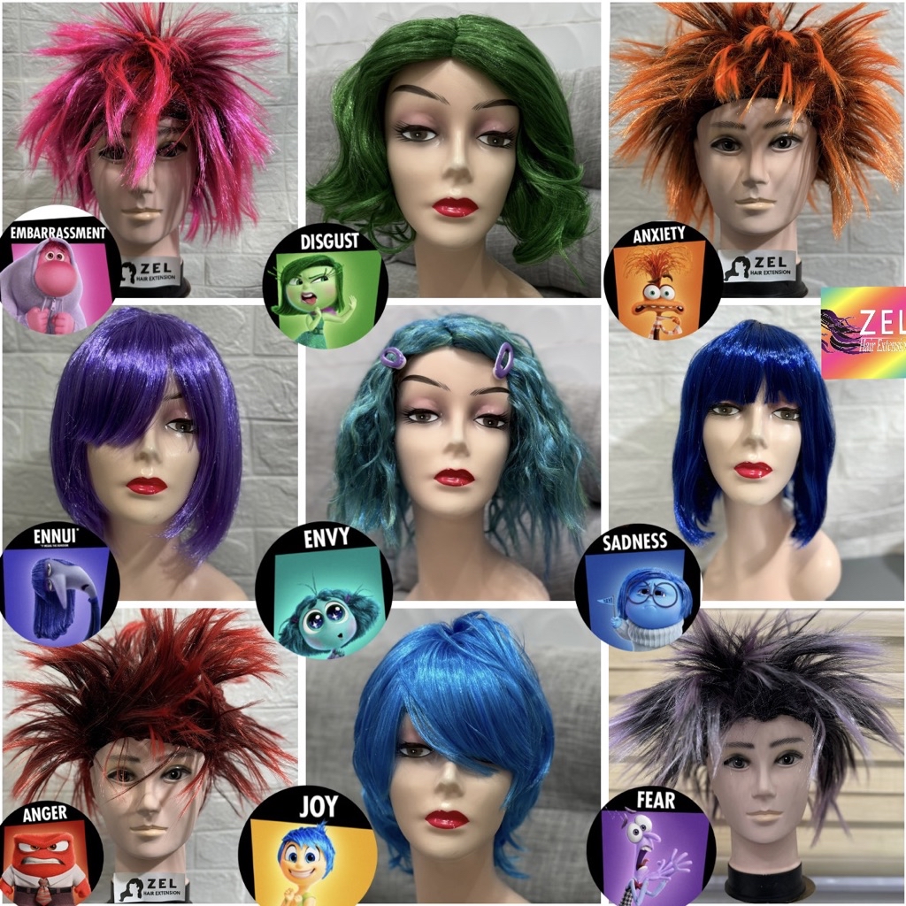 Inside Out Wigs Envy Disgust Sadness Wig | Shopee Philippines
