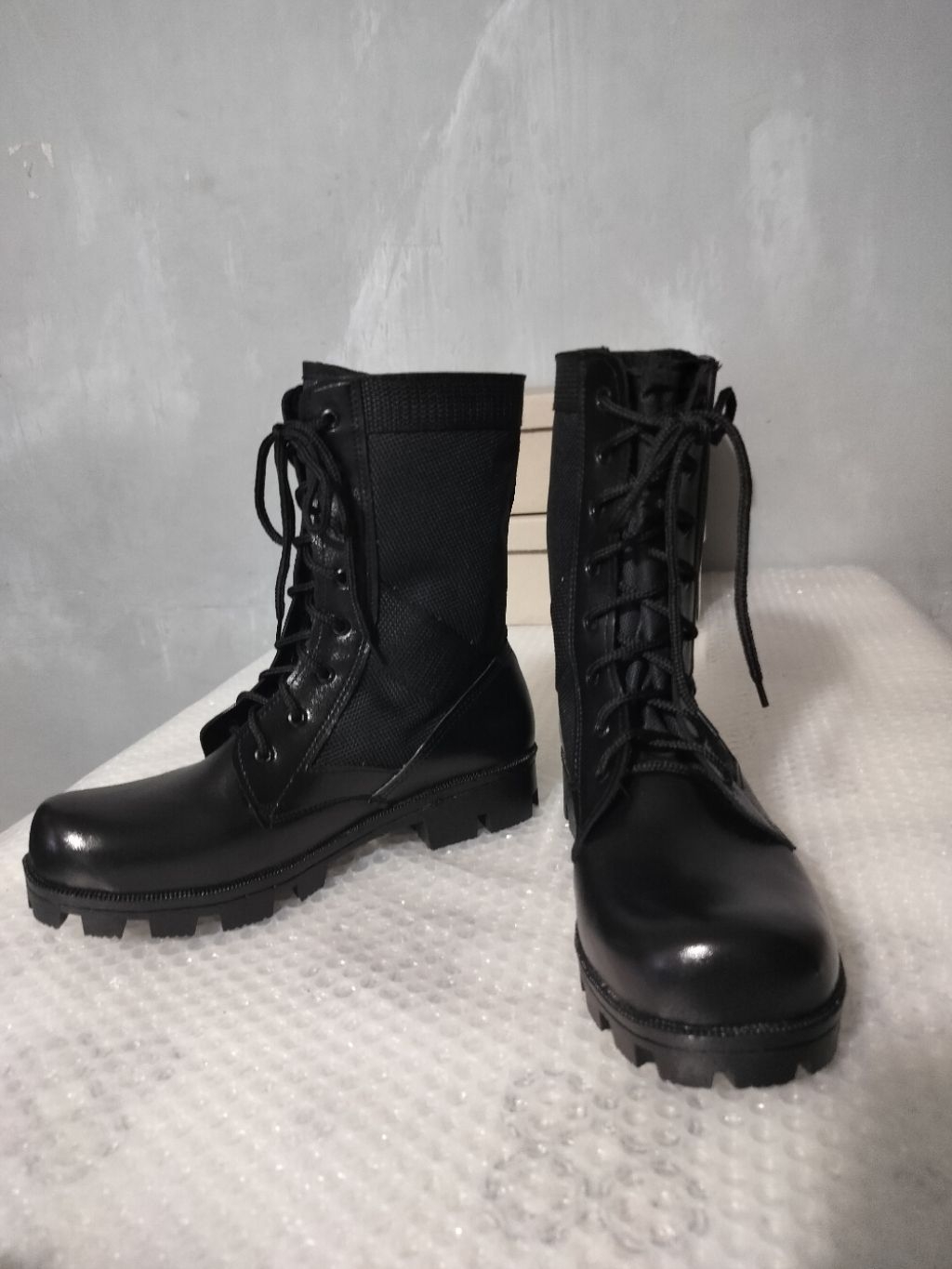 COMBAT BOOTS BLACK SHOES FOR ROTC & SECURITY GUARD | Shopee Philippines