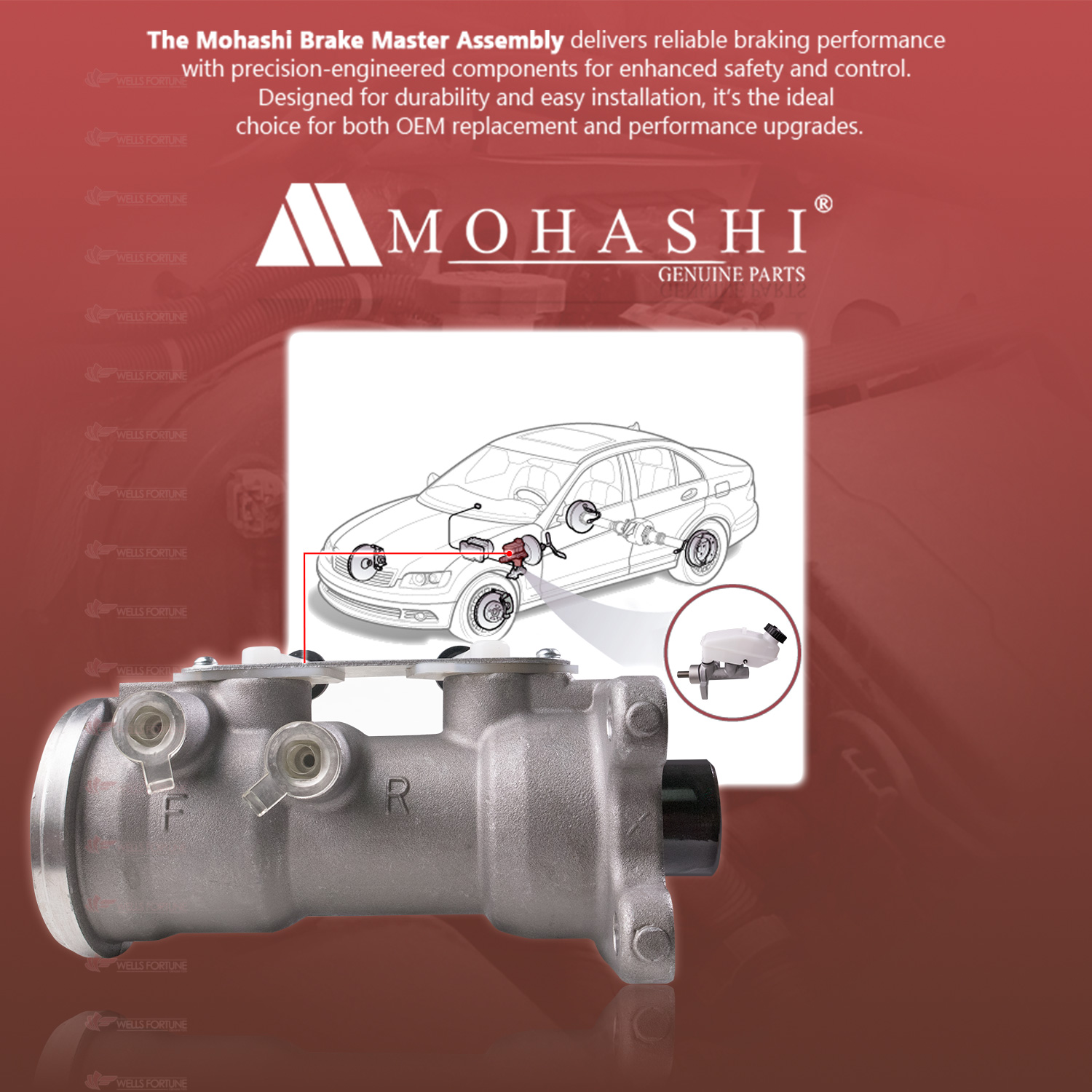 ISUZU 4HF1 BRAKE MASTER ASSEMBLY 8-97100-075-1 1 1/8 MOHASHI MBI-00075 ...