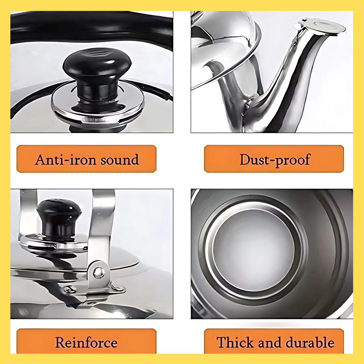 Takure Stainless Steel Whistling Kettle - Sleek Design Multiple Sizes ...