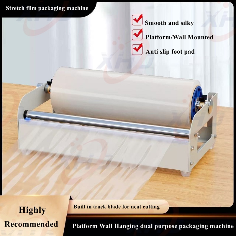 Manual Stretch Film Wrapping Machine with Cutter Cling Fim Dispenser ...