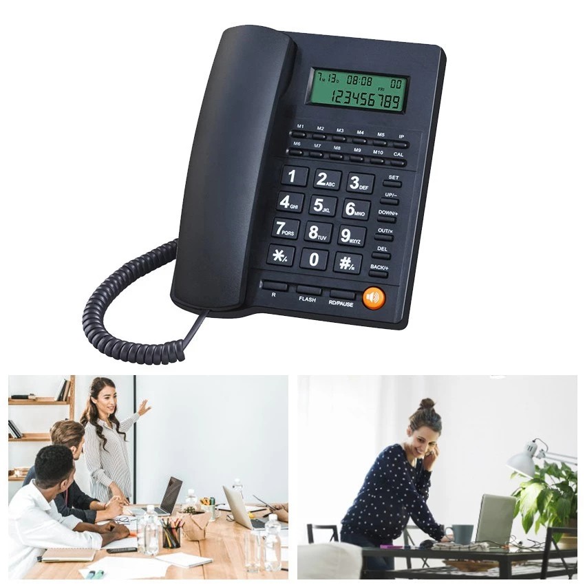 Corded telephone set Digital Landline Phone With Speaker Hotel Office ...