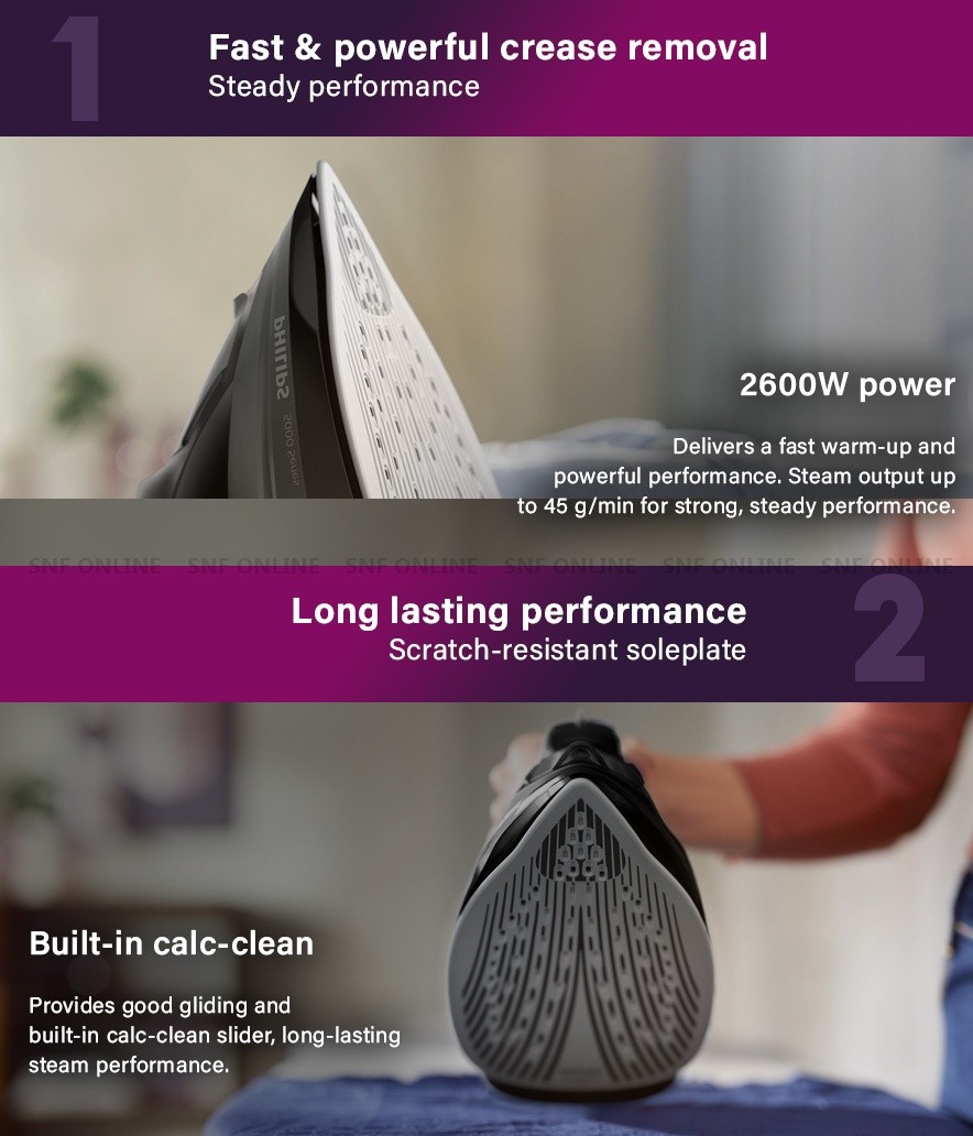 PHILIPS Seterika Wap Steam Iron Steam Boost (2600W) DST5040 DST5040/86 ...