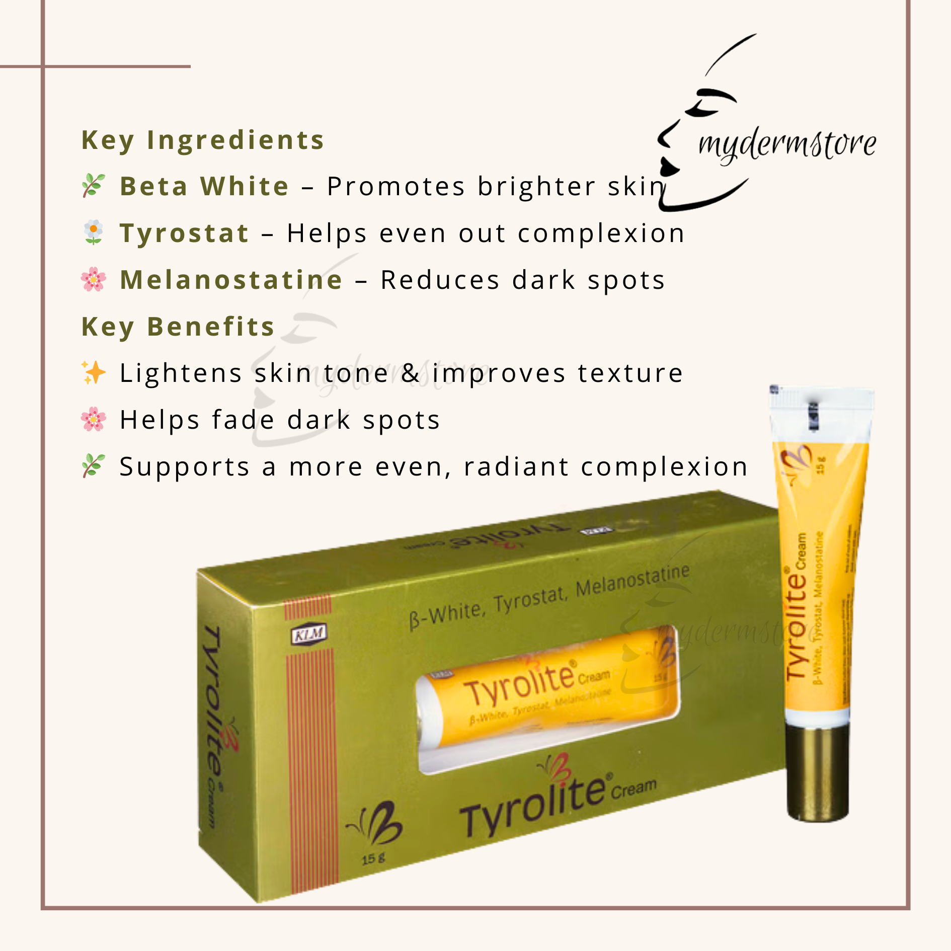 Tyrolite Whitening Cream 15g Dark Spots, Melasma, Hyperpigmentation ...
