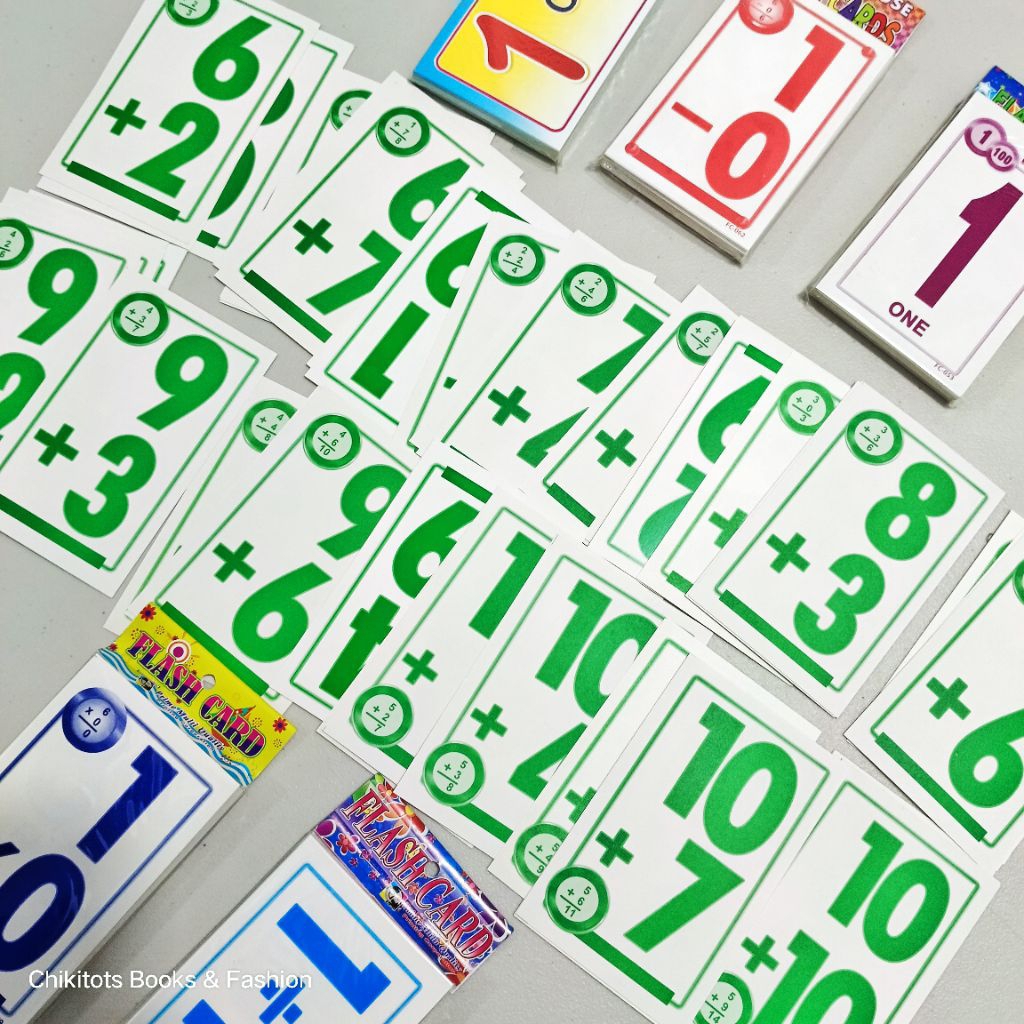 FLASH CARDS ARITHMETIC MEDIUM 50pcs/pack FRONT & BACK PRINT - WS PRICE ...