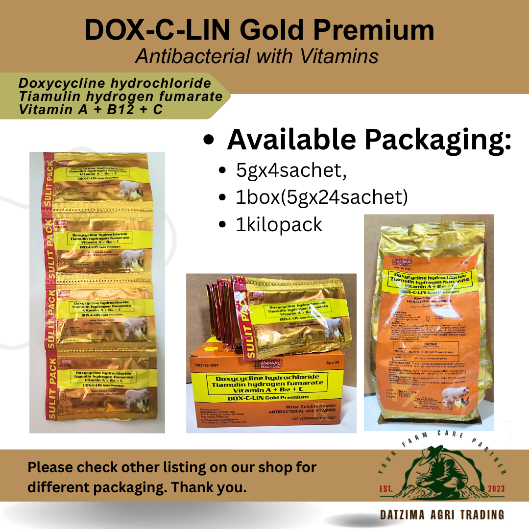 DOX-C-LIN Gold Premium Antibacterial with Vitamins Water Soluble Powder ...