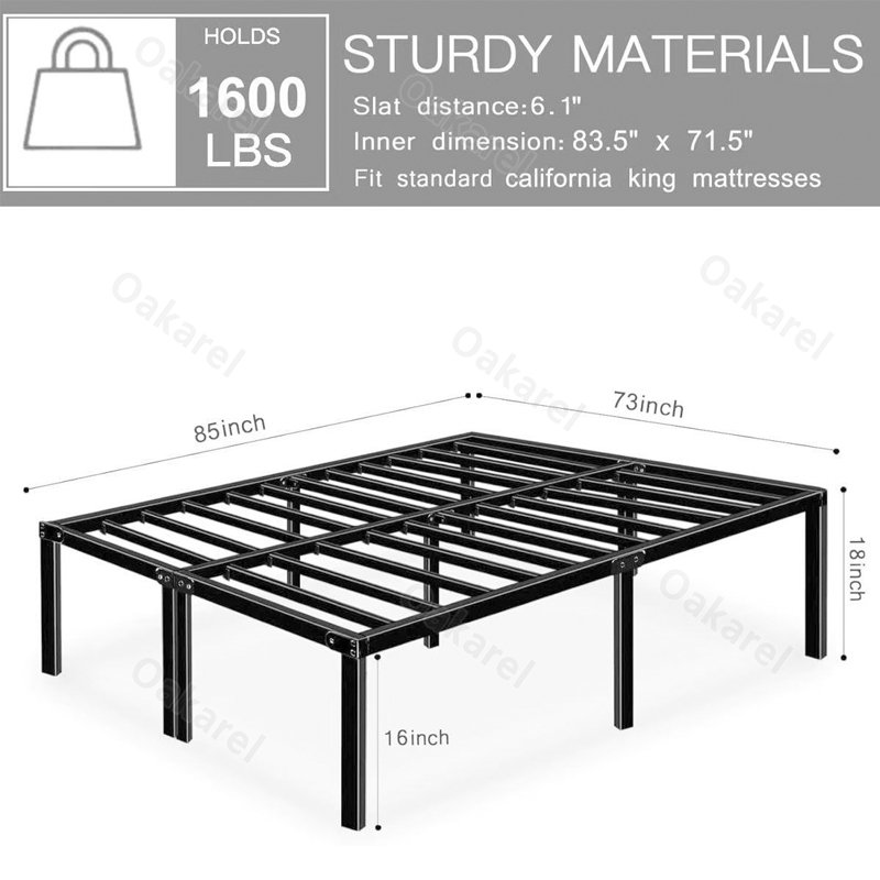 Royal Minimalist Iron Bed Frame Metal bed frame Iron Bed Frame steel ...