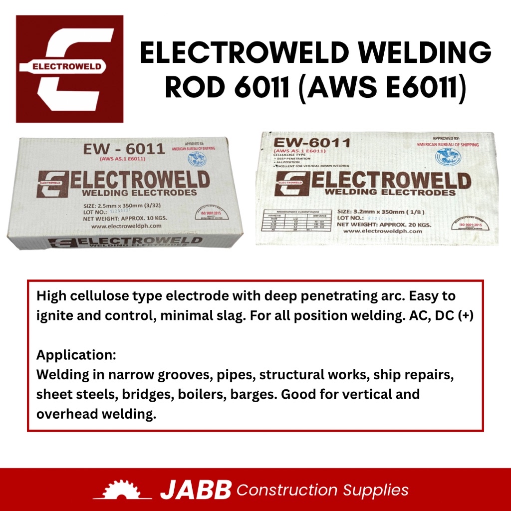 1 KG ELECTROWELD WELDING ROD 6011 (AWS E6011) | Shopee Philippines
