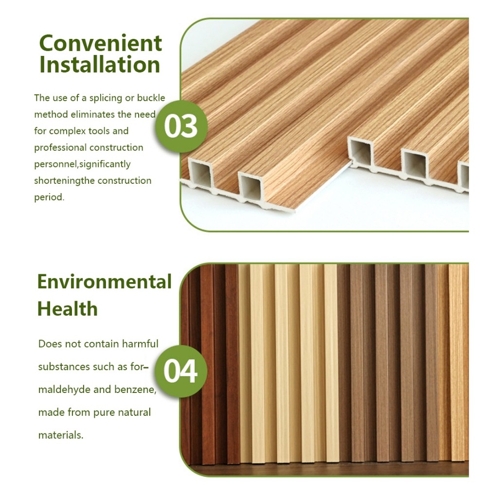 Solid Wood Wall Panels WPC Fluted Panels Fluted Wallpaper for ...