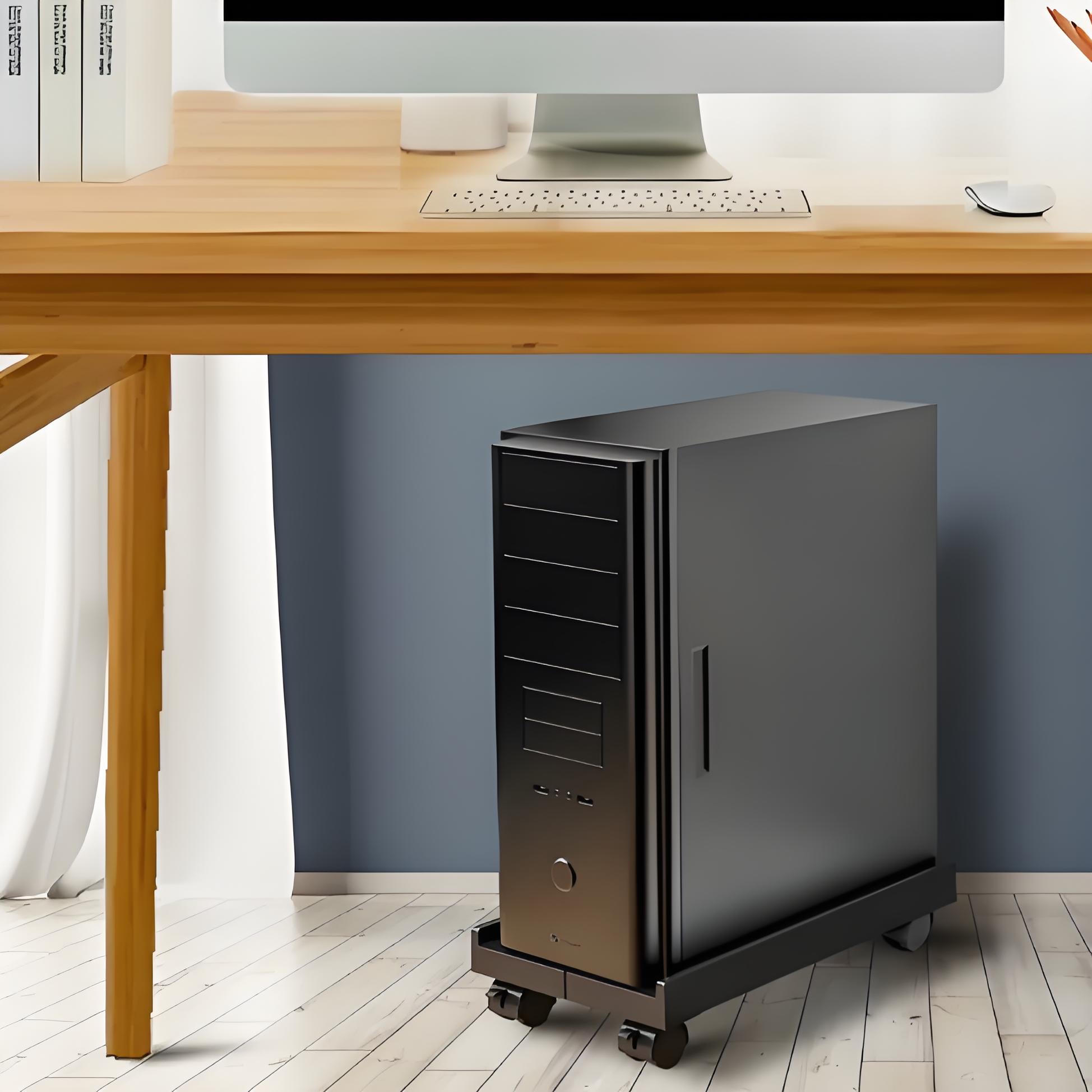 Adjustable Width Desktop Computer Stand with Wheels | Host Stand ...
