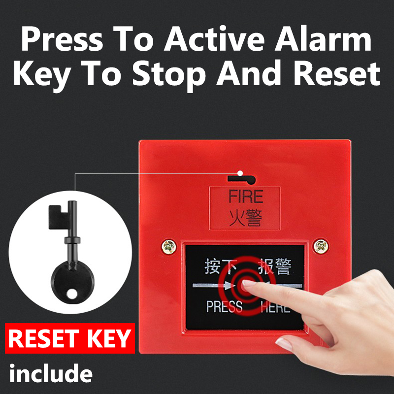 Fire Alarm Bell 220V with Manual Switch 4"/6"/8" Home Safe Mall Office ...