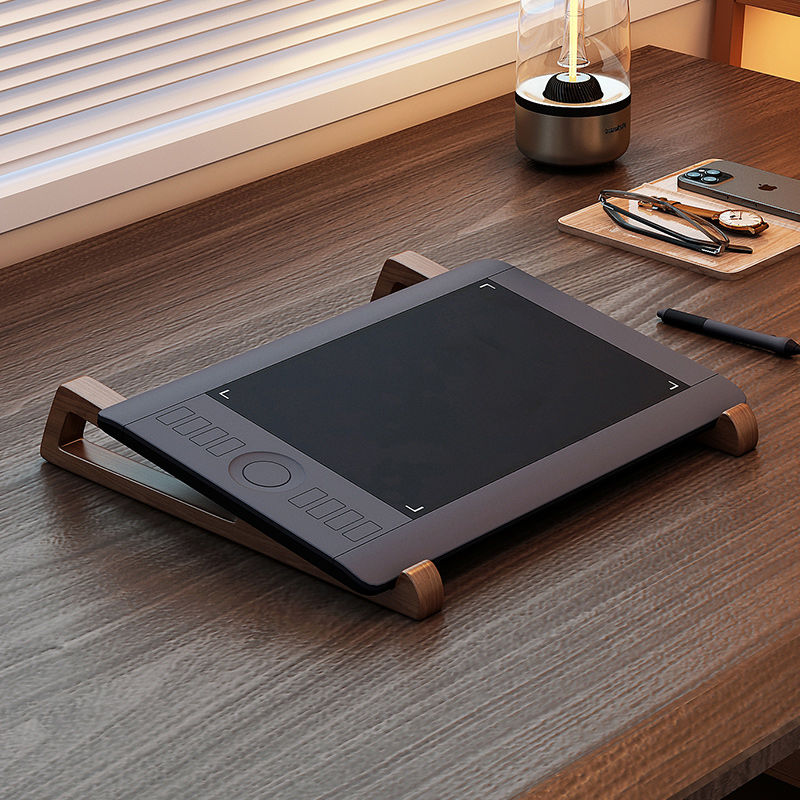 Laptop stand (one pair) wooden vertical folding desktop heightening ...