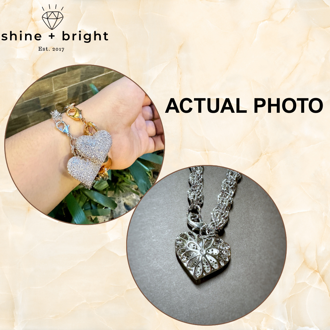 Chunky Heart Charm Bracelet | Shopee Philippines