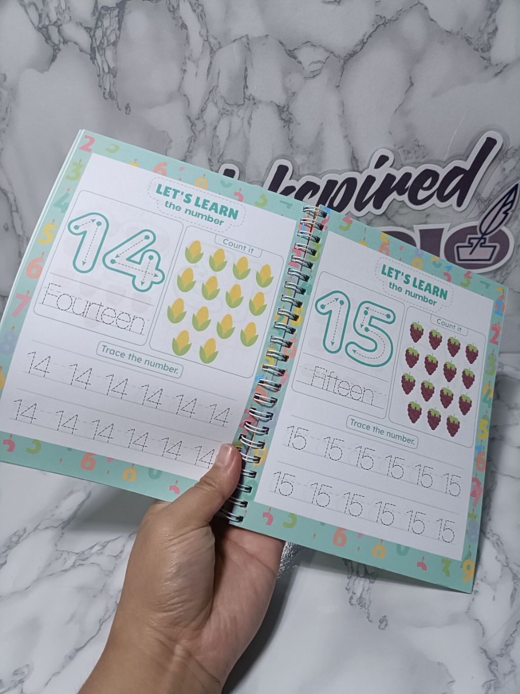 Kindergarten / Preschool Math Workbook (tracing number, counting ...