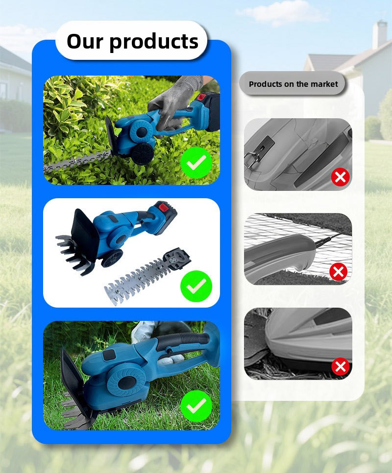 Cordless Hedge Trimmer Electric Grass&Shrub Hedge Trimmer Weeding ...