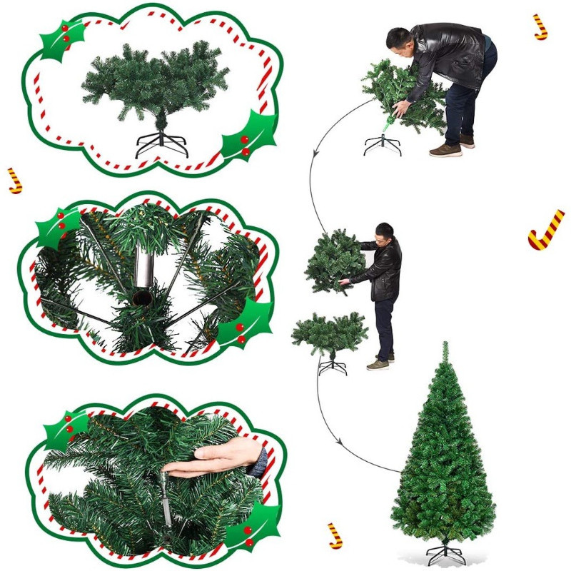 PVC Green Christmas Tree Craft Artificial Christmas Tree Decoration ...