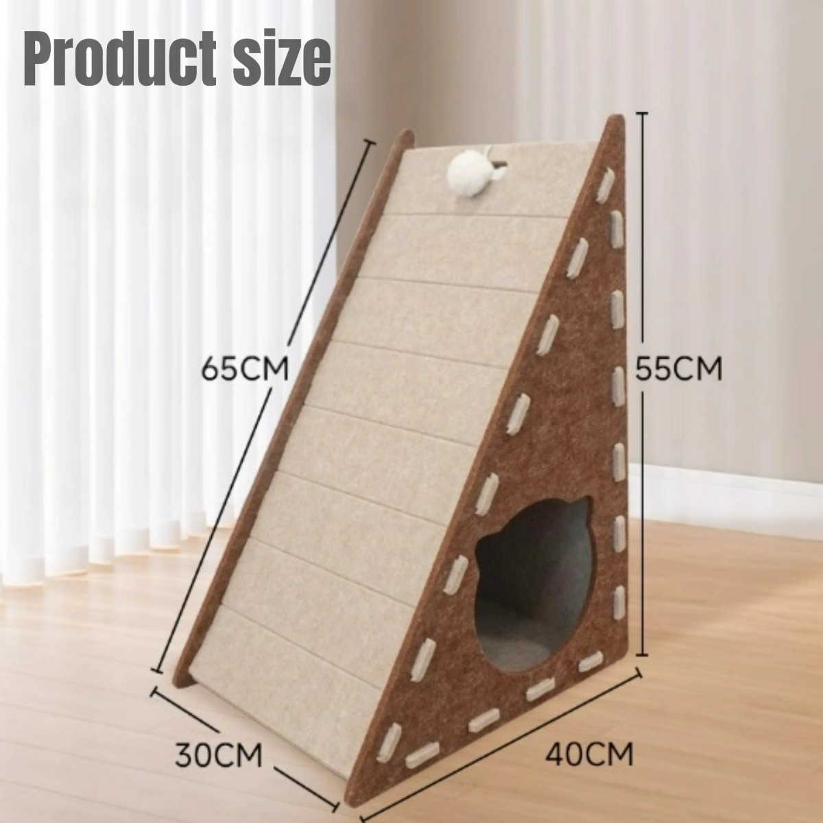 【COD】3in1 Felt Cat Scratching Post Cat Bed Cat Nest Cat Toy Cat ...