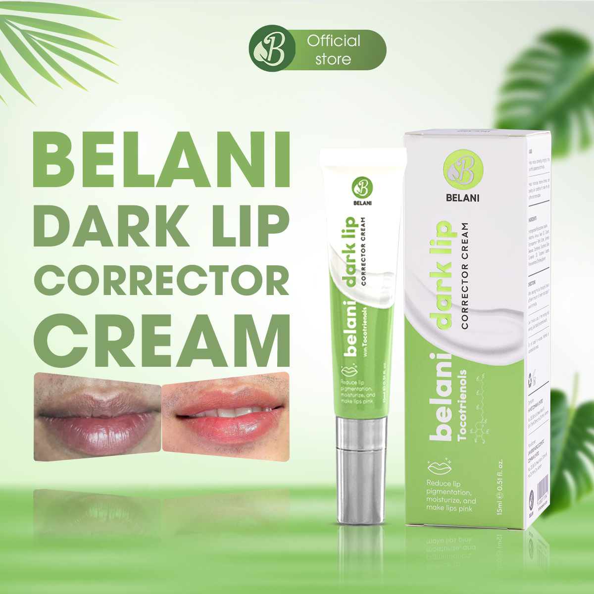 Belani Dark Lip Cream 15g – Brighten & Smooth Lips, Fade Dark Edges ...