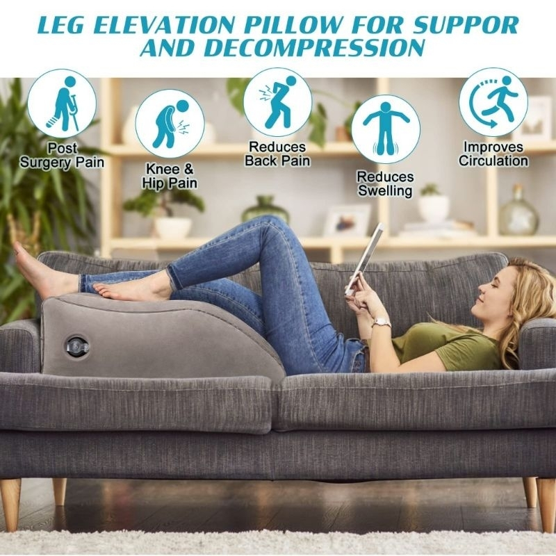 PC Inflatable Leg Elevation Pillow Foot Support Cushion Portable Wedge ...