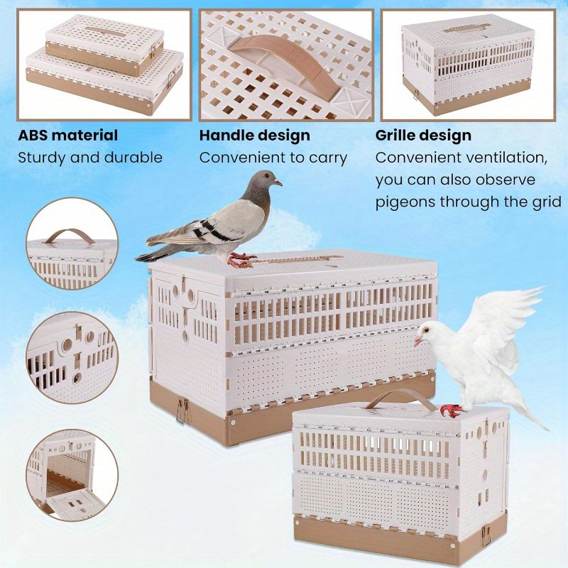 Foldable Pigeon Bird Cage Training Box Plastic Cage LARGE Pigeon ...