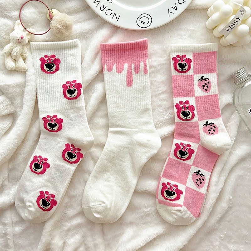 Sinmy Socks Short Cotton Pink Woman Socks Korean Wind In The Ins Wind ...