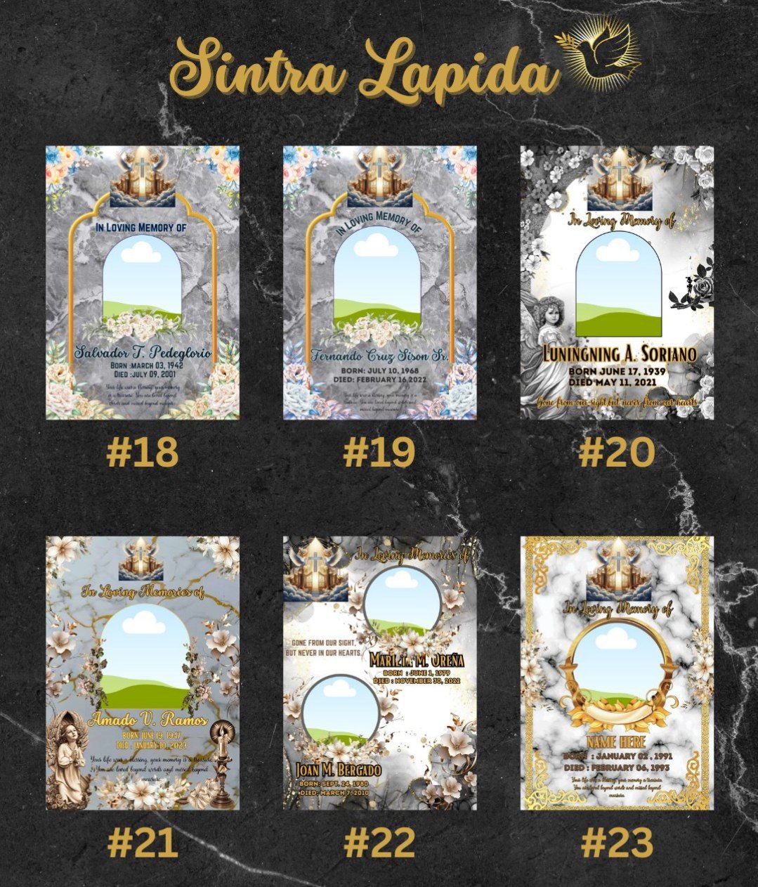 UNDAS SINTRA LAPIDA WITH FREE CANDLE A4 SIZE (PORTRAIT STYLE) DESIGN #1 ...
