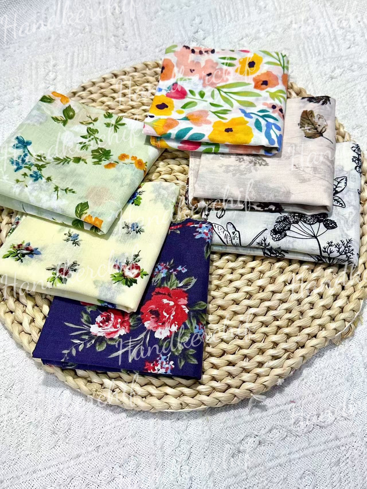 Handkerchif 6pcs&12pcs Lady Korean Japanese style Cotton Panyo Little ...
