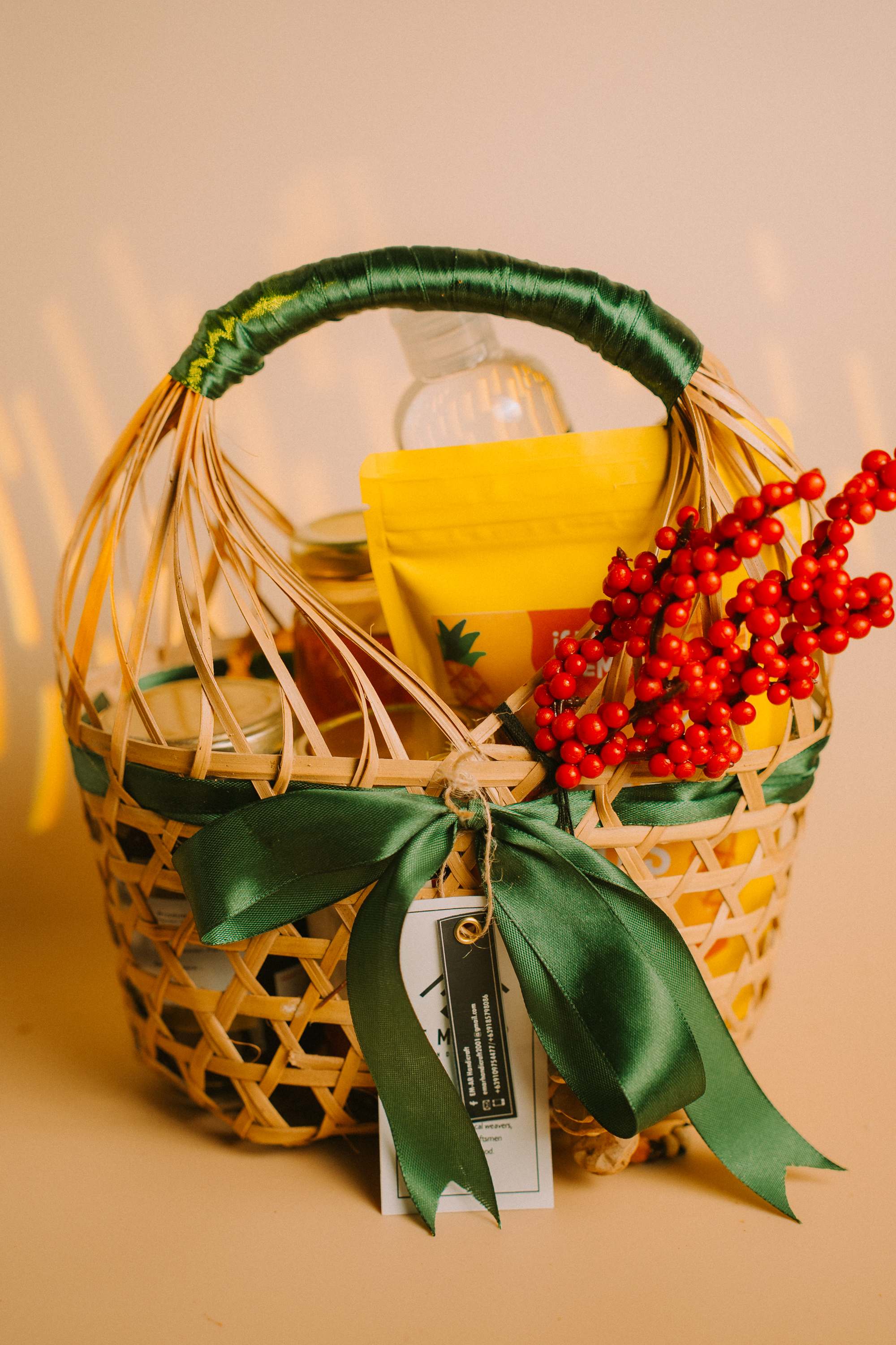Christmas Basket Natural Buri Stick in Eyelet Weave | Shopee Philippines