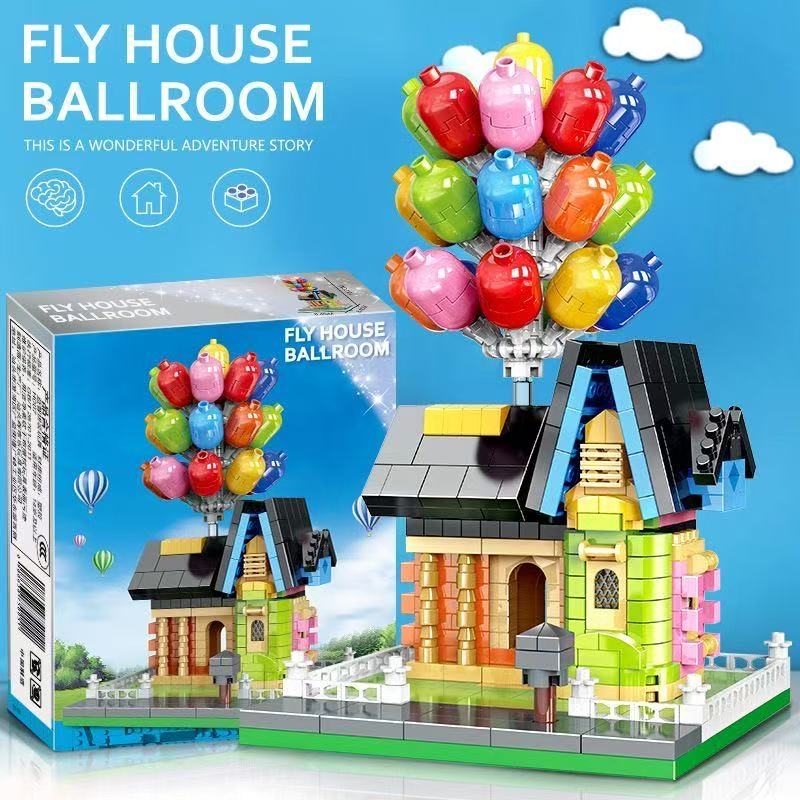NEW Flying Float Balloon House Building Blocks Toys Set Model Blocks ...