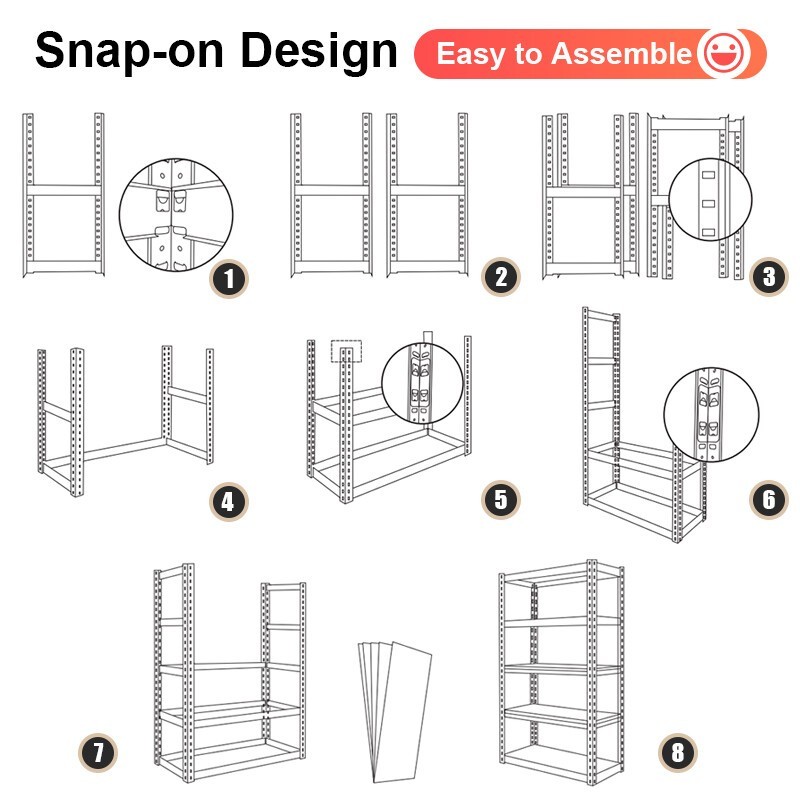 Metal Rack Steel Rack Boltless Rack Storage Shelf Metal Shelf ...