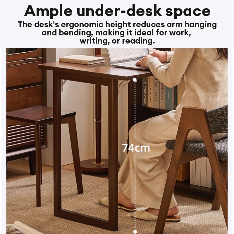 Japanese Bamboo Desk Foldable Storage Bedside Table Study Table Office ...