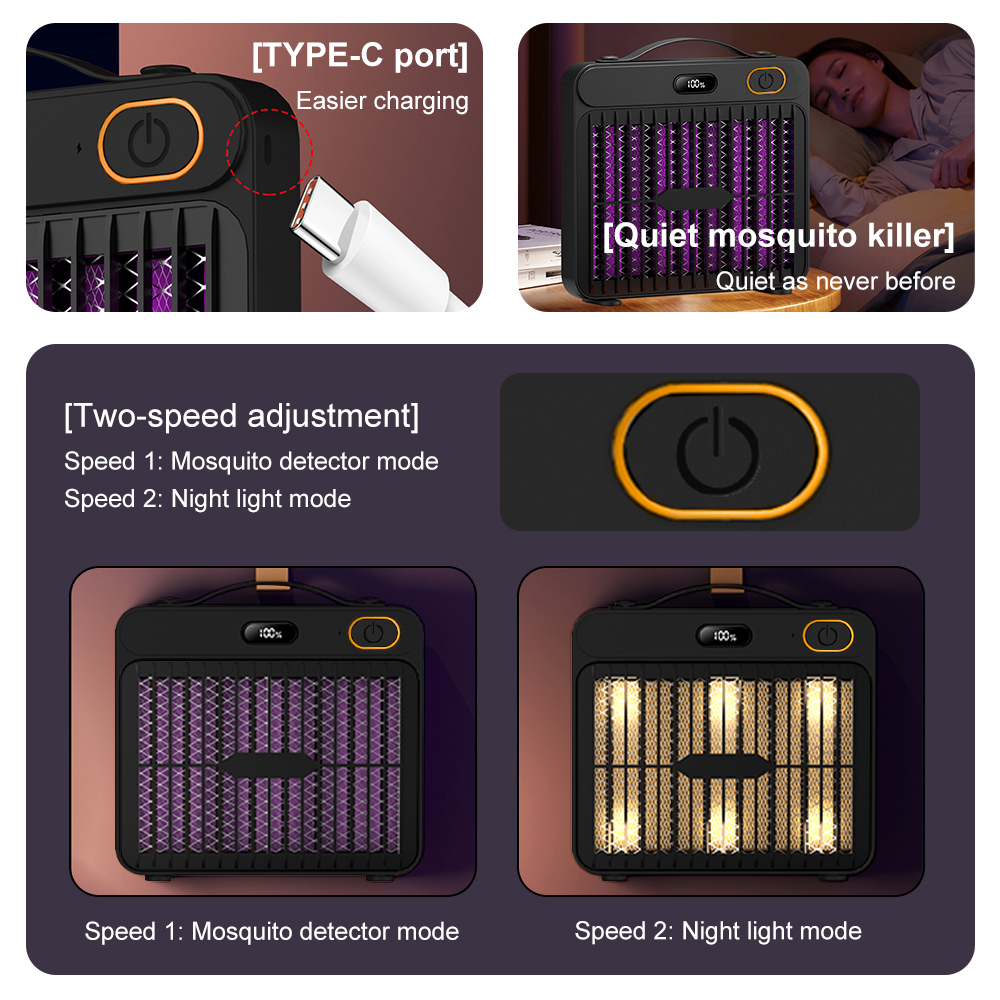 INSMART Electric Mosquito Killer Lamp Lnsect Traps Light Wave Mosquito ...