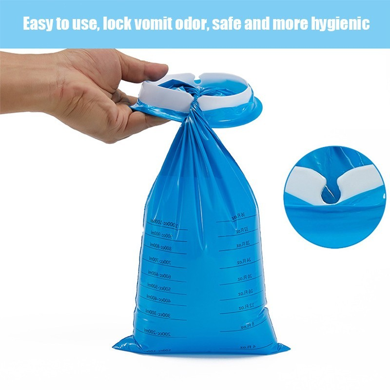 WTH Disposable Vomit Bags for Travel and Motion Sickness - Easy to ...