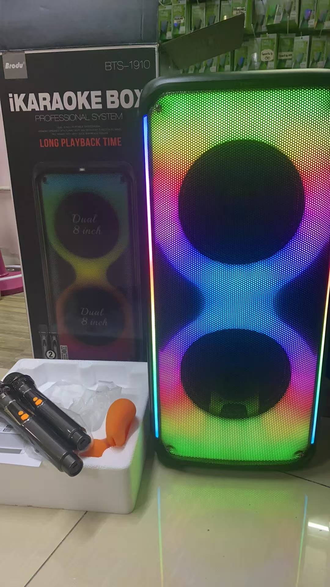 BTS-1908 BTS1910 1809/2258 Bluetooth Karaoke SpeakerWith 2 wireless ...