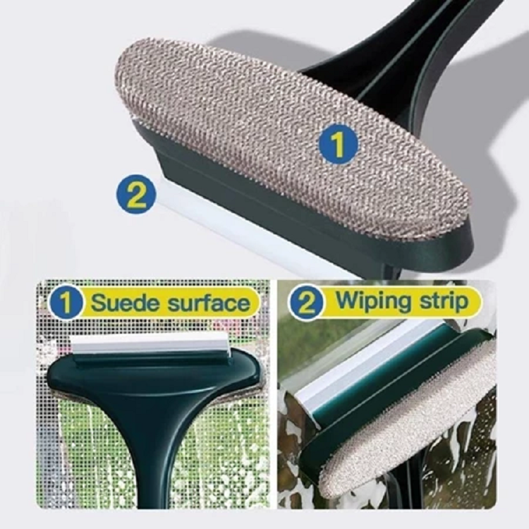 3-in-1 Glass Scraper Window Scraper Bathroom Wall Mirror Cleaning Wiper ...
