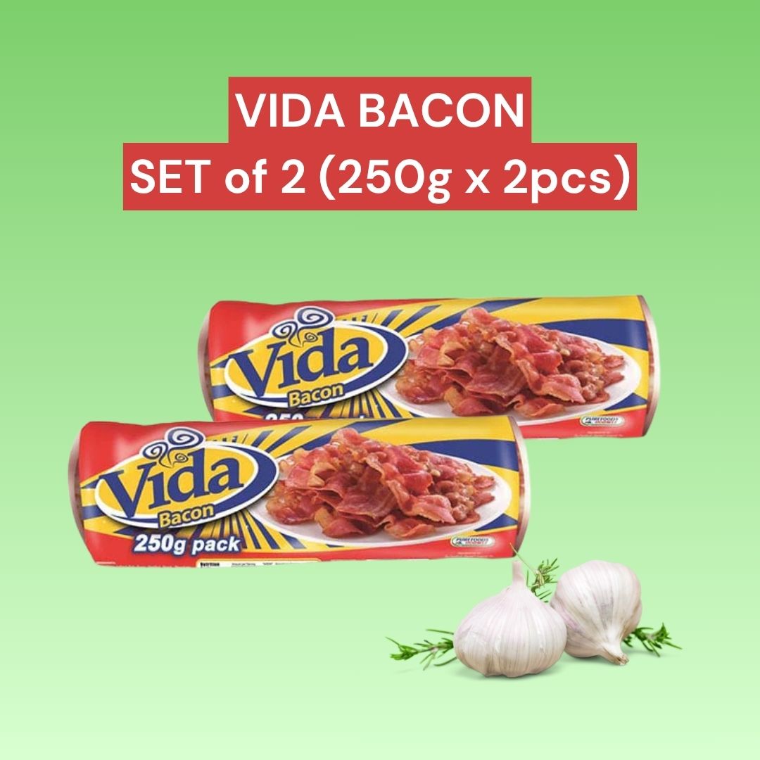 VIDA Bacon 250g Premium Cut, Crispy & Meaty | for Breakfast, Burgers ...