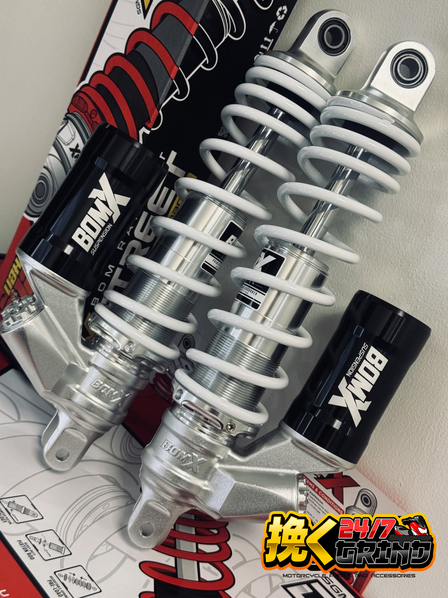DRIFT BomX Suspension 305MM Nmax v1 v2/Aerox v1 v2 FULLY ADJUSTABLE ...
