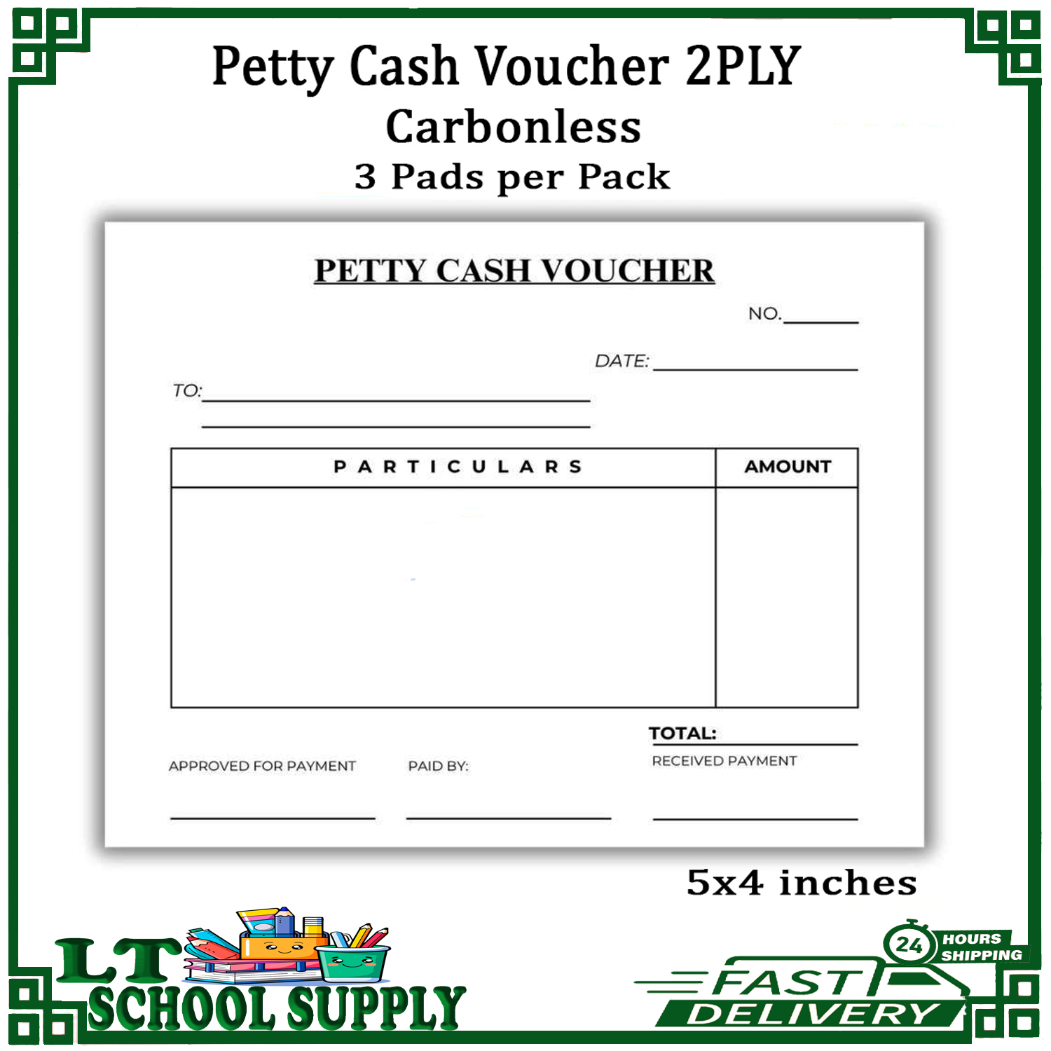 Small Petty Cash Voucher Carbonless 2PLY 5x4inches | Shopee Philippines
