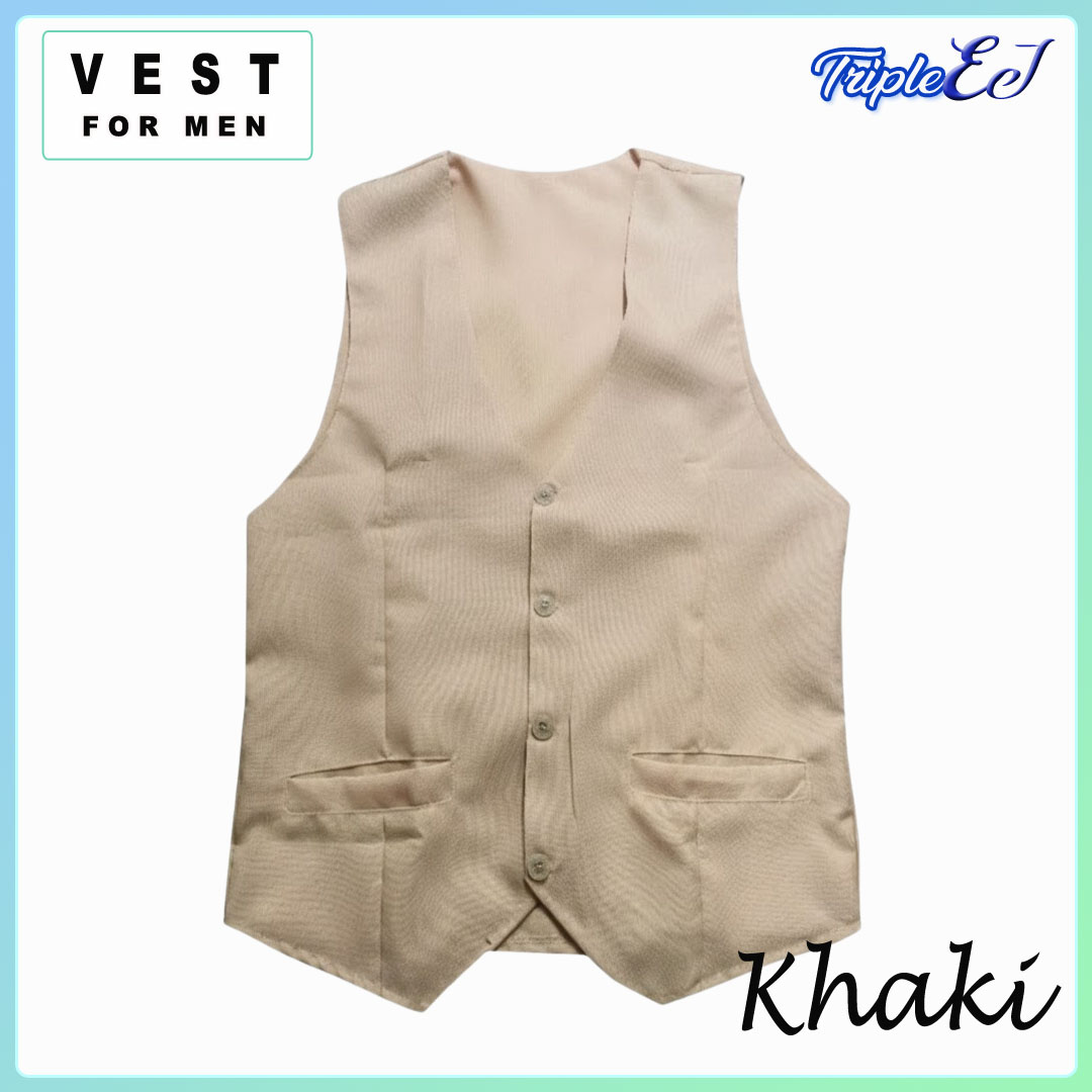 KHAKI Vest for Men Slim Fit Small - 2XL Size With Adjustable Buckles ...